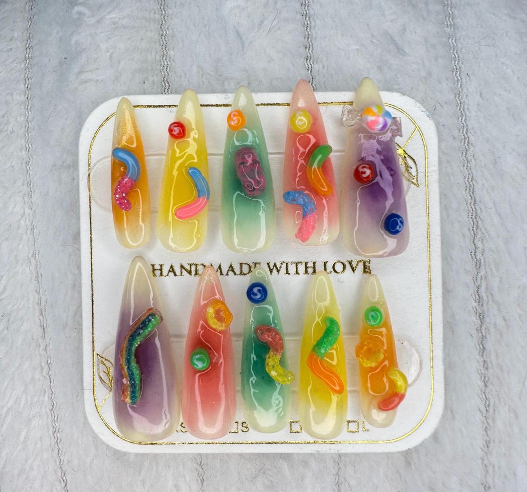 Candyland Press on Nails - Etsy