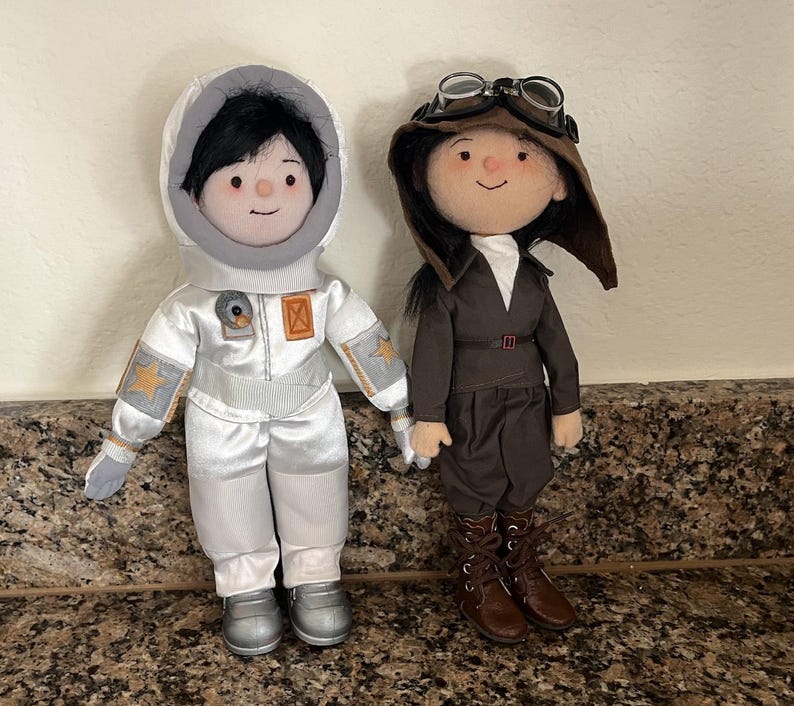 Abigail the Aviator Doll (stuffed Plushie) - Etsy