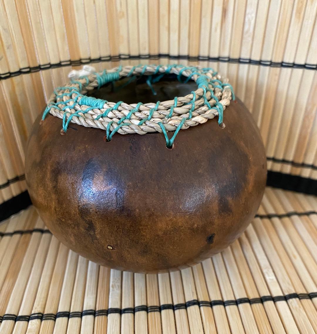 Gourd - Hand Coiled Gourd - Decorative Dried Gourd - Home Decor - Beach ...