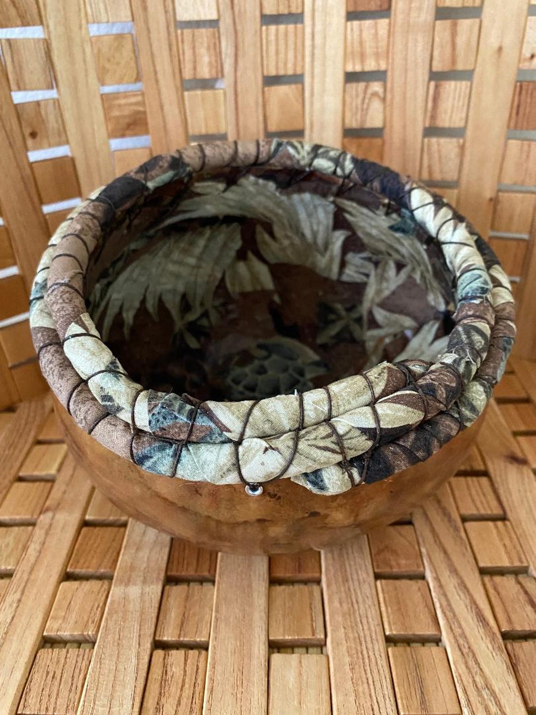 Turtle Gourd - Hand Coiled Gourd - Decorative Dried Gourd - Home Decor ...
