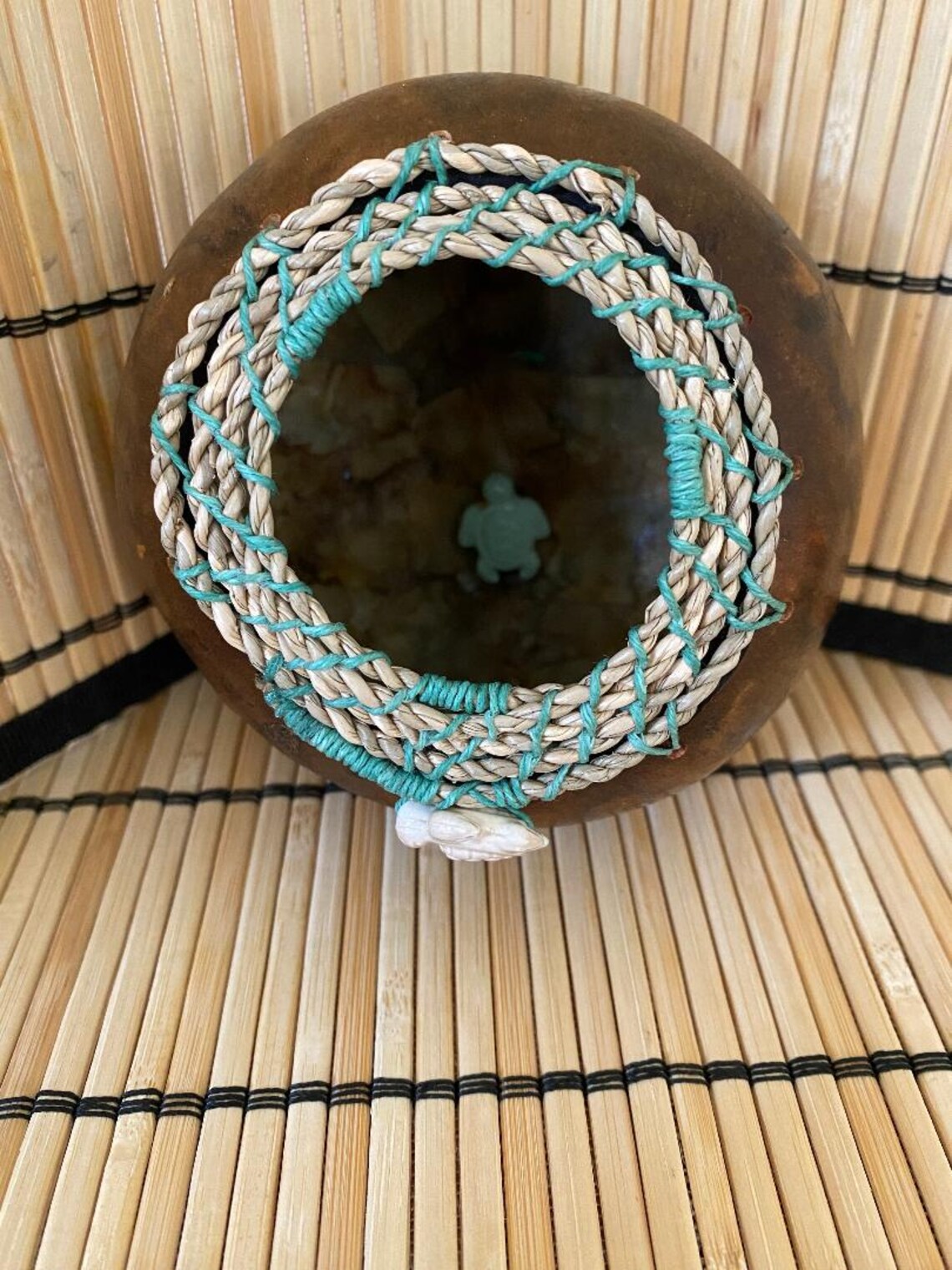 Gourd - Hand Coiled Gourd - Decorative Dried Gourd - Home Decor - Beach ...