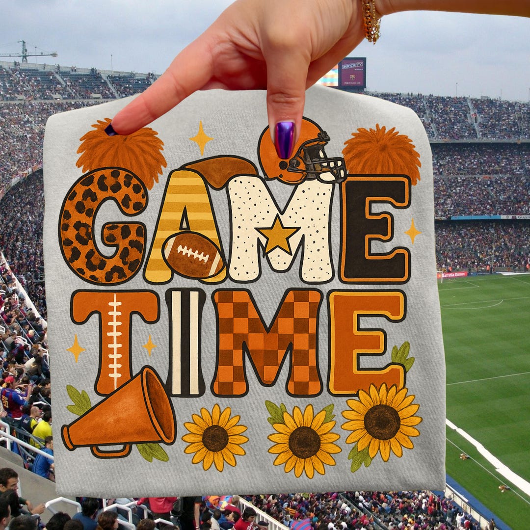 Retro Game Time Football PNG: Leopard Print Clipart (digital Download ...