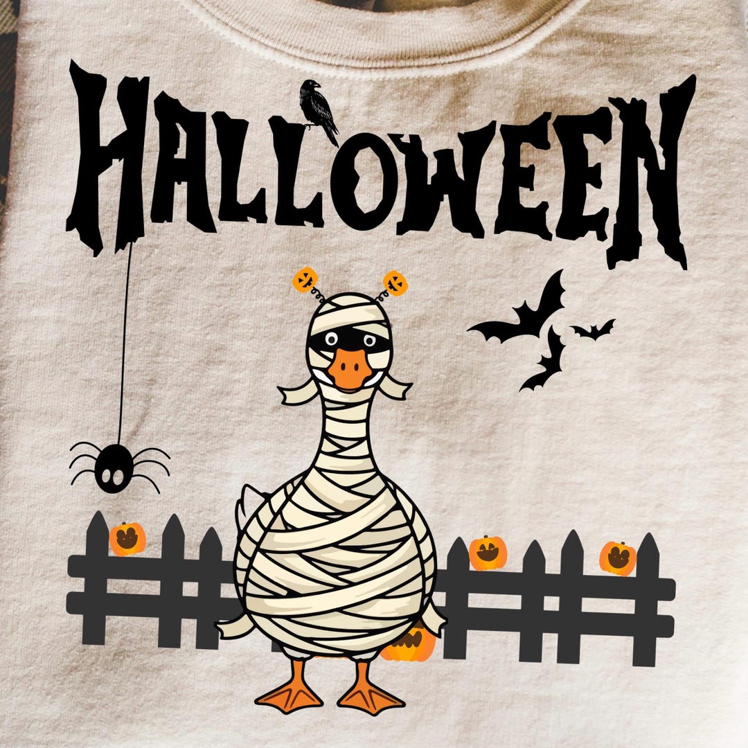 Funny Goose Mummy Halloween PNG | Spooky Duck Clipart (digital Download ...