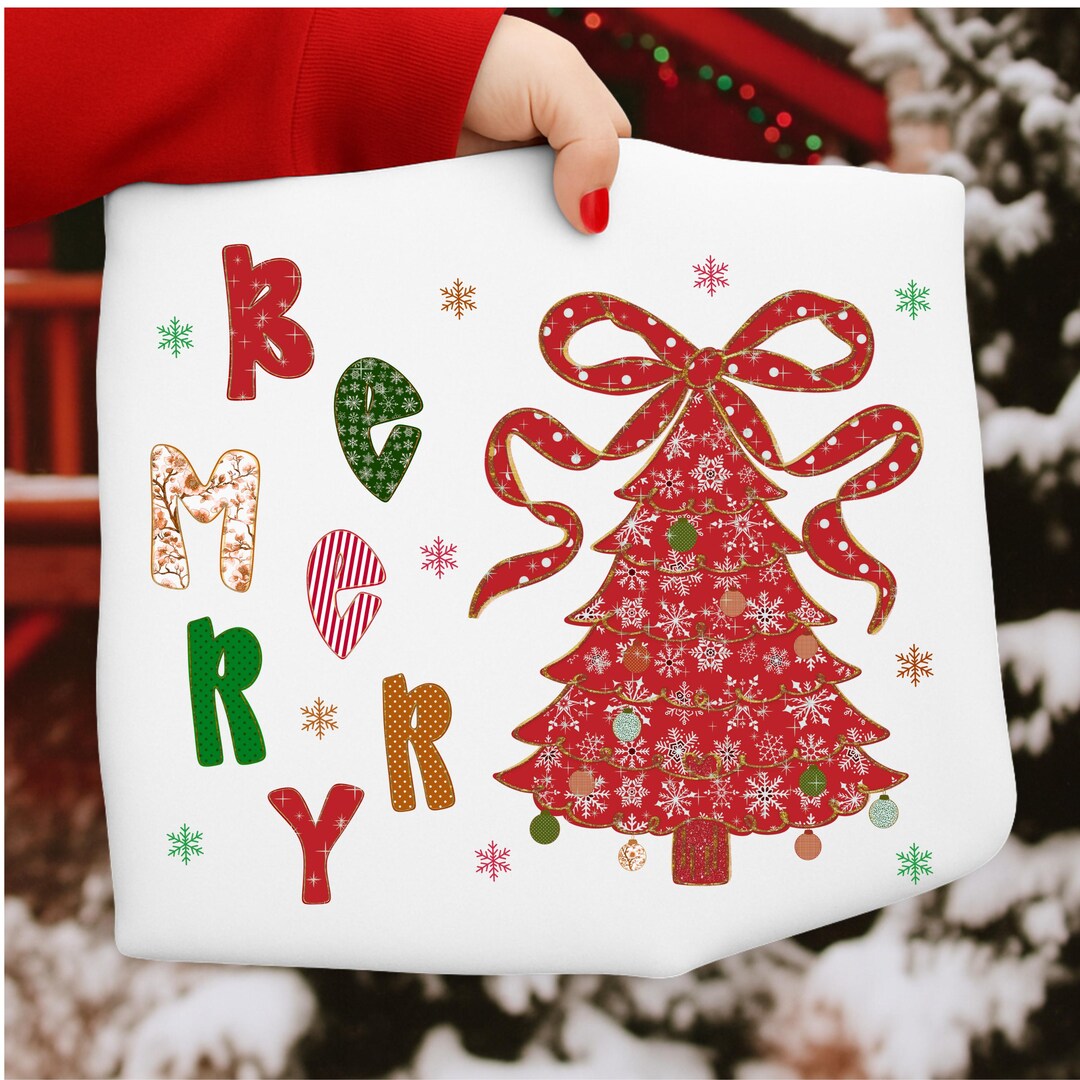 Christmas Tree Bow PNG, Red Holiday Design (digital Download) - Etsy