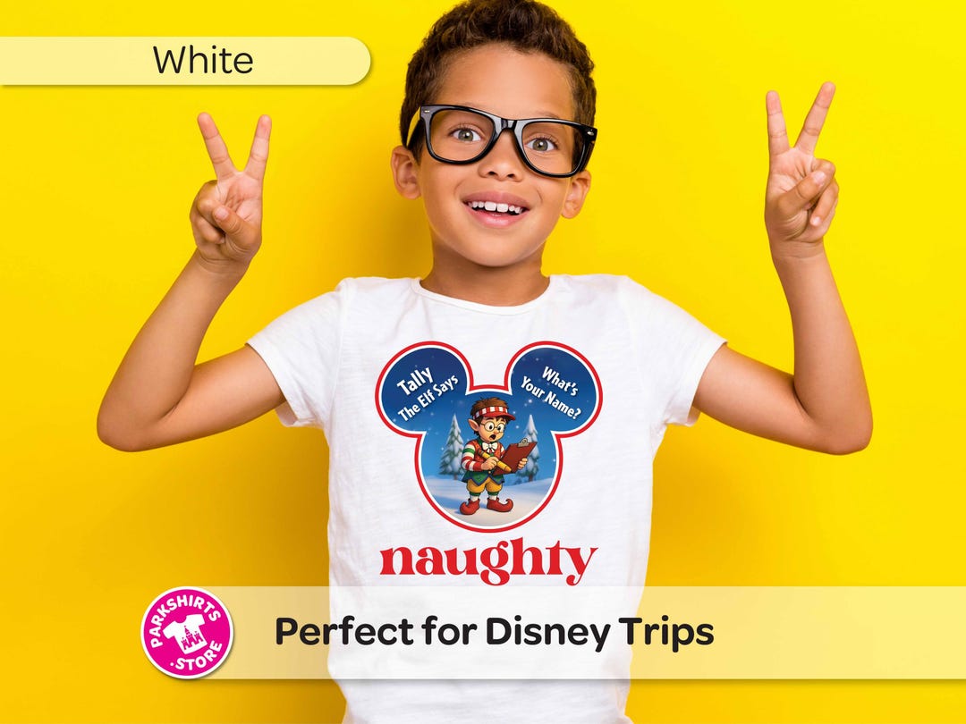 Youth -tally the Elf – Disney Christmas Naughty or Nice List T-shirt ...