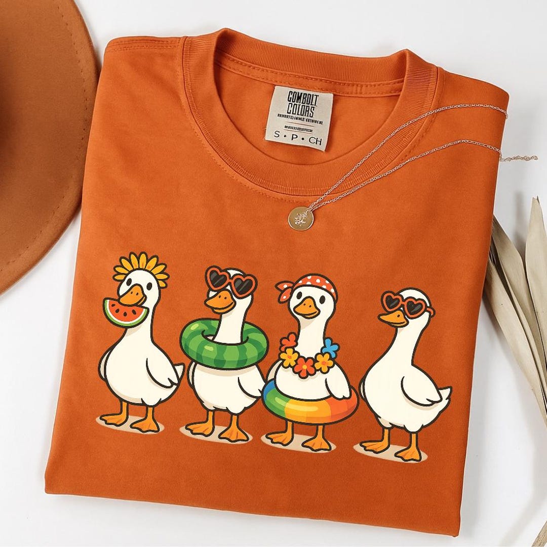Summer Goose PNG, Funny Duck Pool Float Clipart, Retro Waterfowl ...