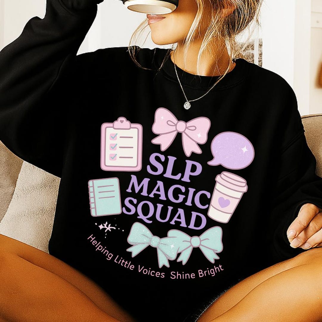SLP Magic Squad PNG, Pastel Speech Therapy Shirt Design, Coquette Bow ...