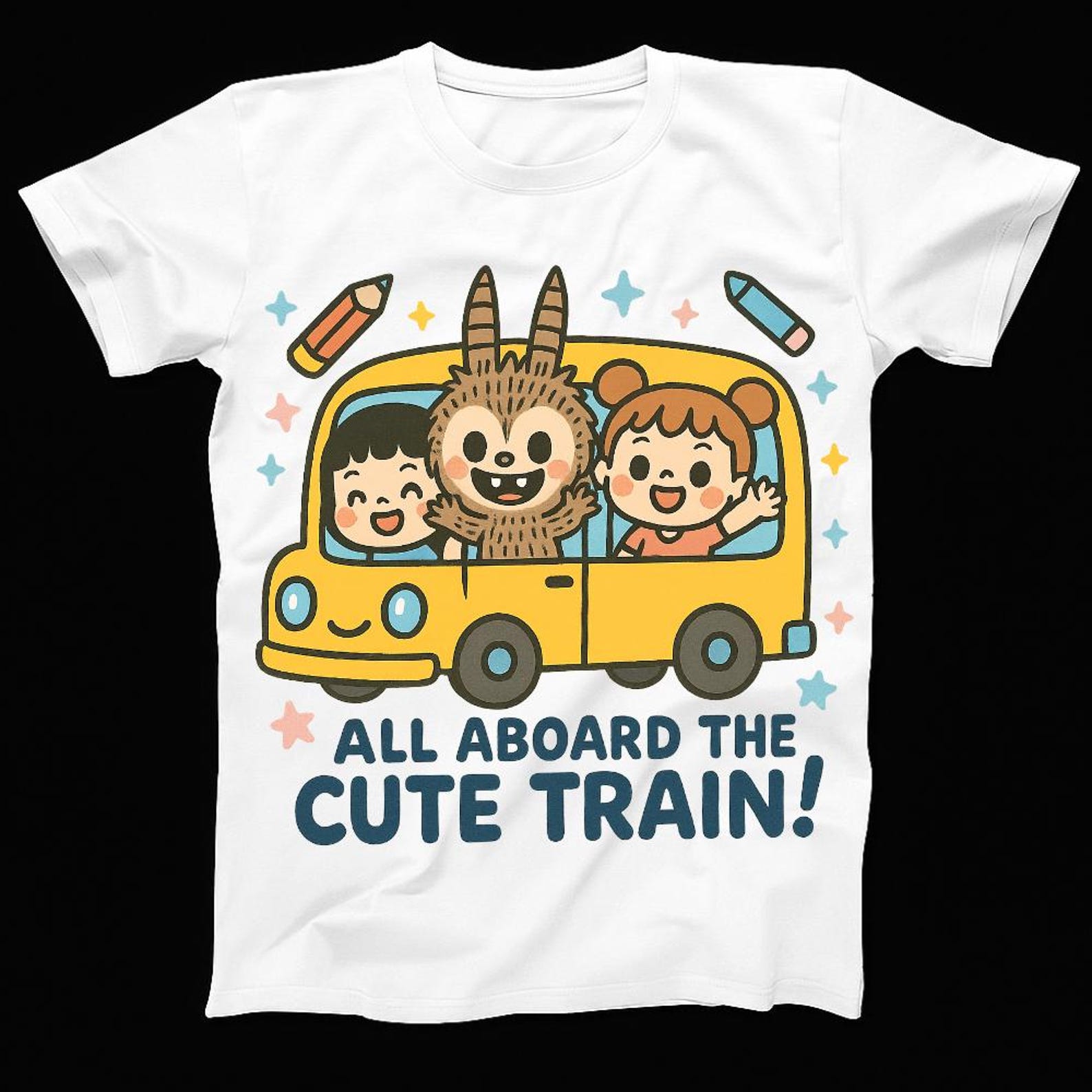 Labubu School Bus PNG, All Aboard the Cute Train, Back to School Shirt ...