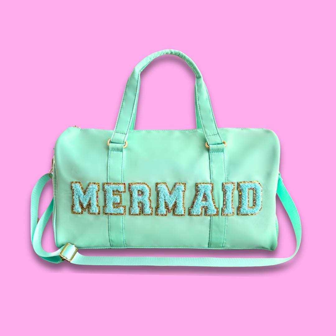 Mermaid Duffle Bag - Swim Bag, Sports Bag, Dance Bag, Weekender - Etsy