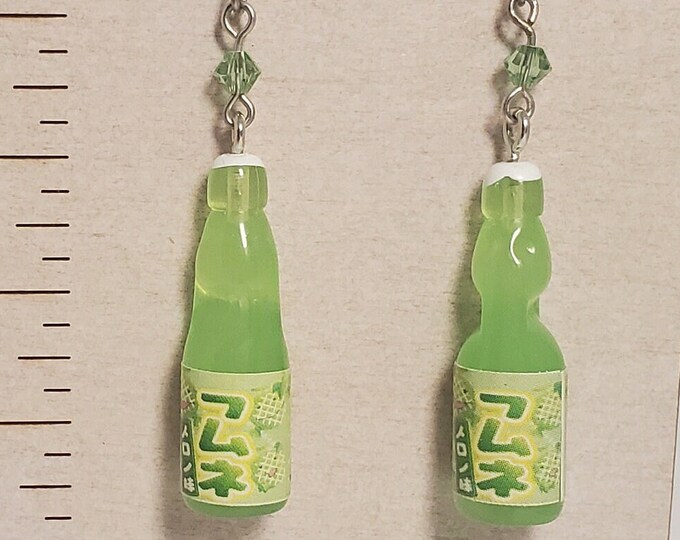 Miniature Green Ramune Soda Earrings - Etsy