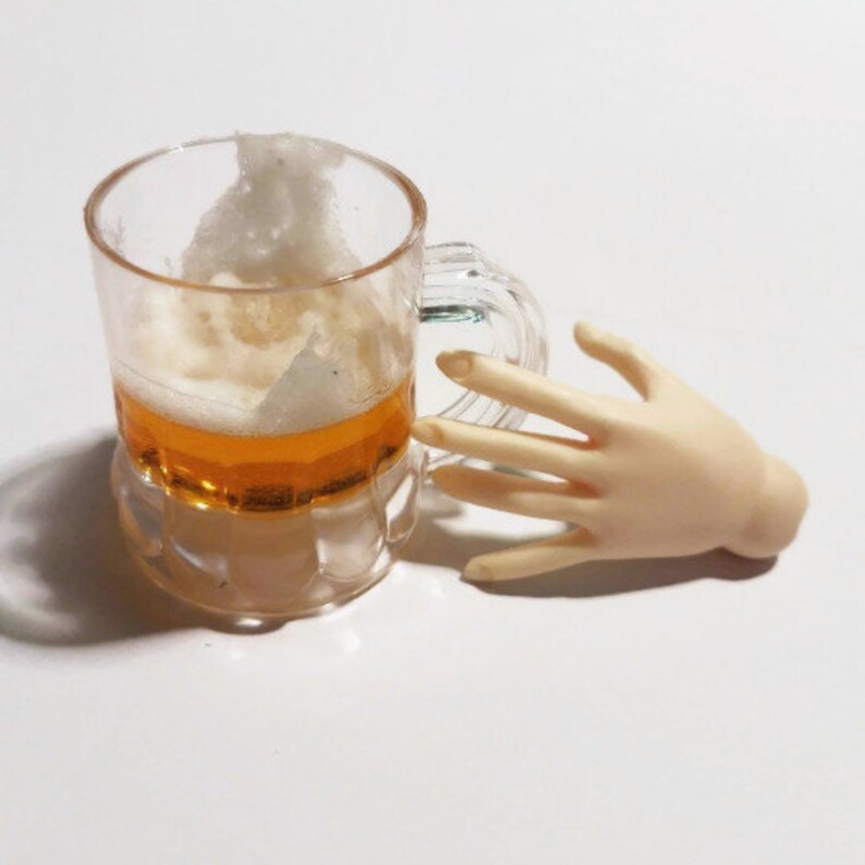 SD Miniature Beer With Foam in Mug, 1:3 Scale Ball Jointed Doll, Beer ...