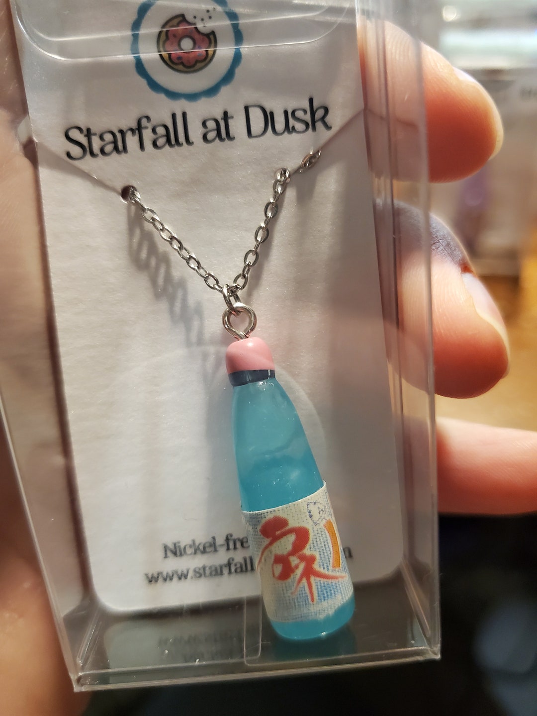 Blue Ramune Charm Necklace - Etsy