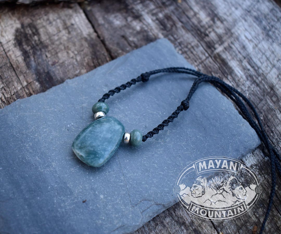 MAYAN WARRIOR NECKLACE // Guatemalan Jadeite Jade // Adze Celt Hatchet ...