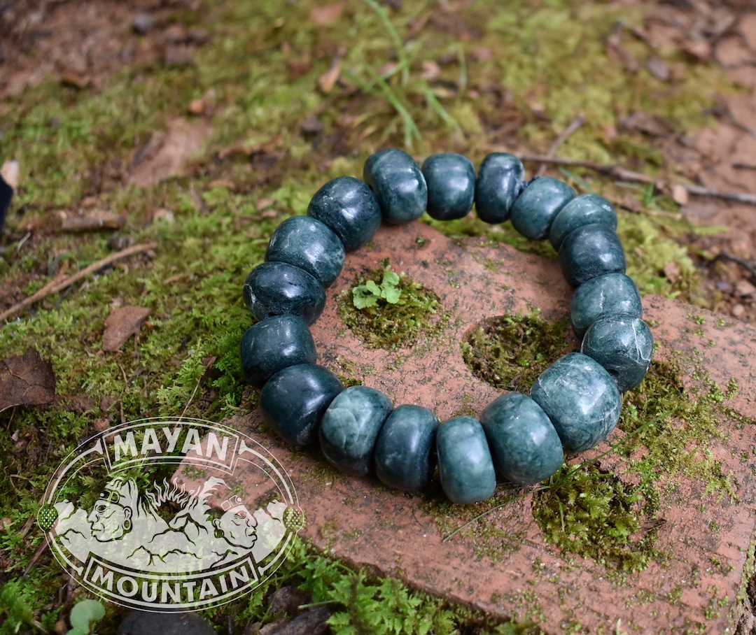 XL ANCIENT LOOKING // Handmade Jadeite Jade Beads // Guatemalan ...