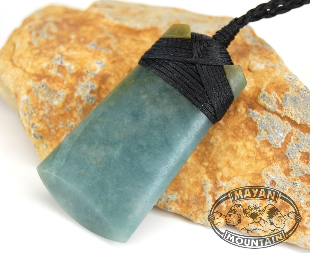 ADZE CELT Toki // Guatemalan Jadeite Jade // Mottled Blue Color ...