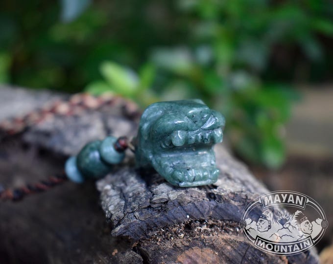 Mayan ROARING JAGUAR / GUATEMALAN Jadeite Jade / Dark Green Jade ...
