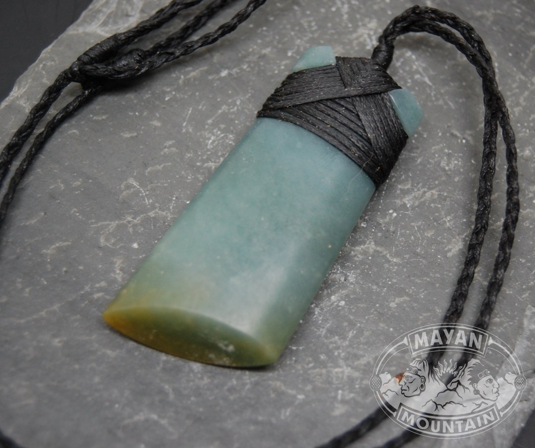 ADZE CELT Toki // Guatemalan Jadeite Jade // Blue With ORANGE Champagne ...