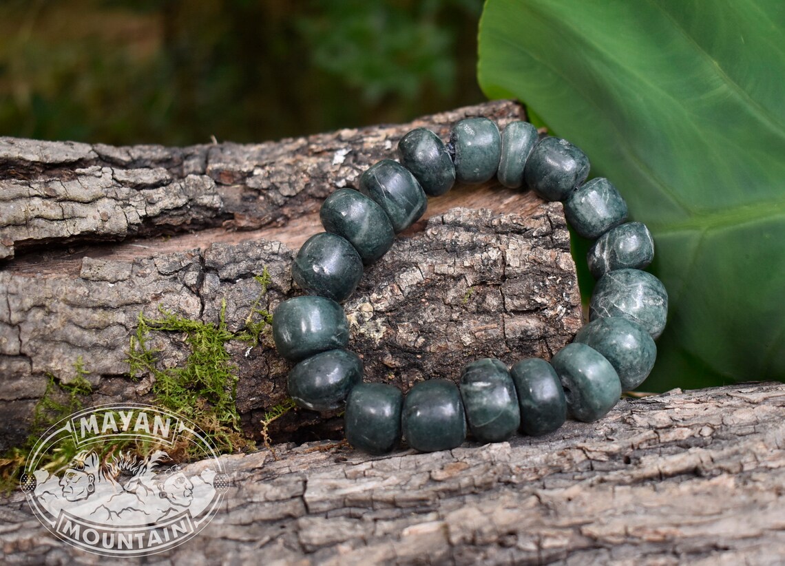 XL ANCIENT LOOKING // Handmade Jadeite Jade Beads // Guatemalan ...
