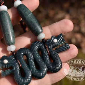 QUETZALCOATL Doubled Headed Feathered Serpent // DARK BLUE Guatemalan ...