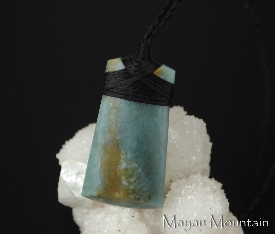 ADZE CELT Toki // Guatemalan Jadeite Jade // Blue With ORANGE Champagne ...