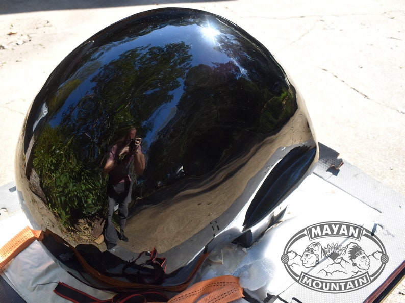325 Lbs WORLDS LARGEST Obsidian SKULL // Mexican Opal Inlay // Carved ...