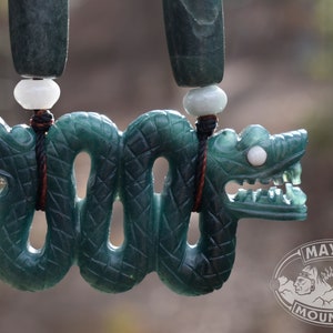 QUETZALCOATL Doubled Headed Feathered Serpent // DARK BLUE Guatemalan ...