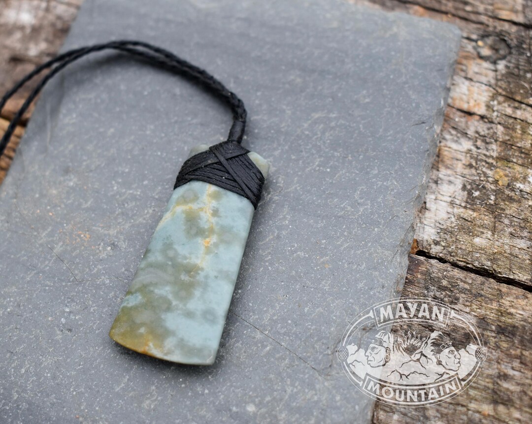 ADZE CELT Toki // Guatemalan Jadeite Jade // Blue With ORANGE Champagne ...