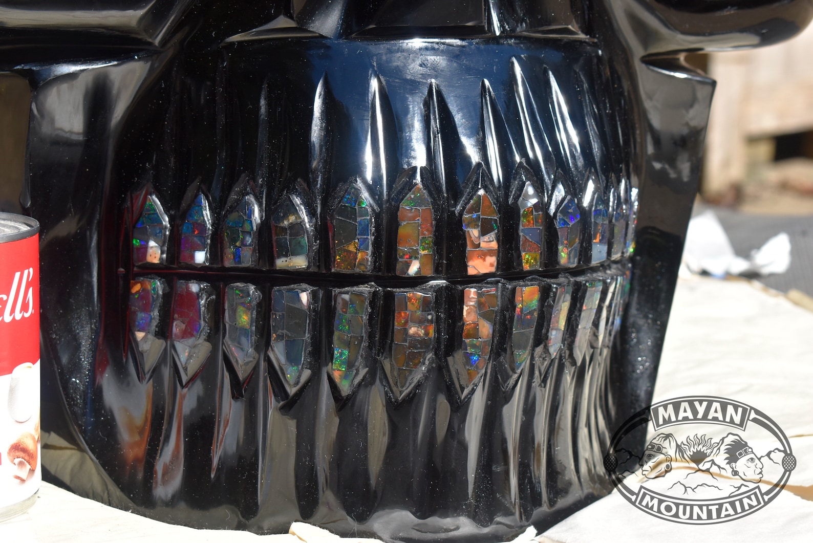 325 Lbs WORLDS LARGEST Obsidian SKULL // Mexican Opal Inlay // Carved ...