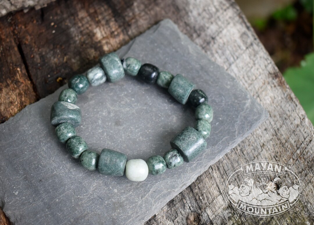 XL ANCIENT LOOKING // Handmade Jadeite Jade Beads // Guatemalan ...