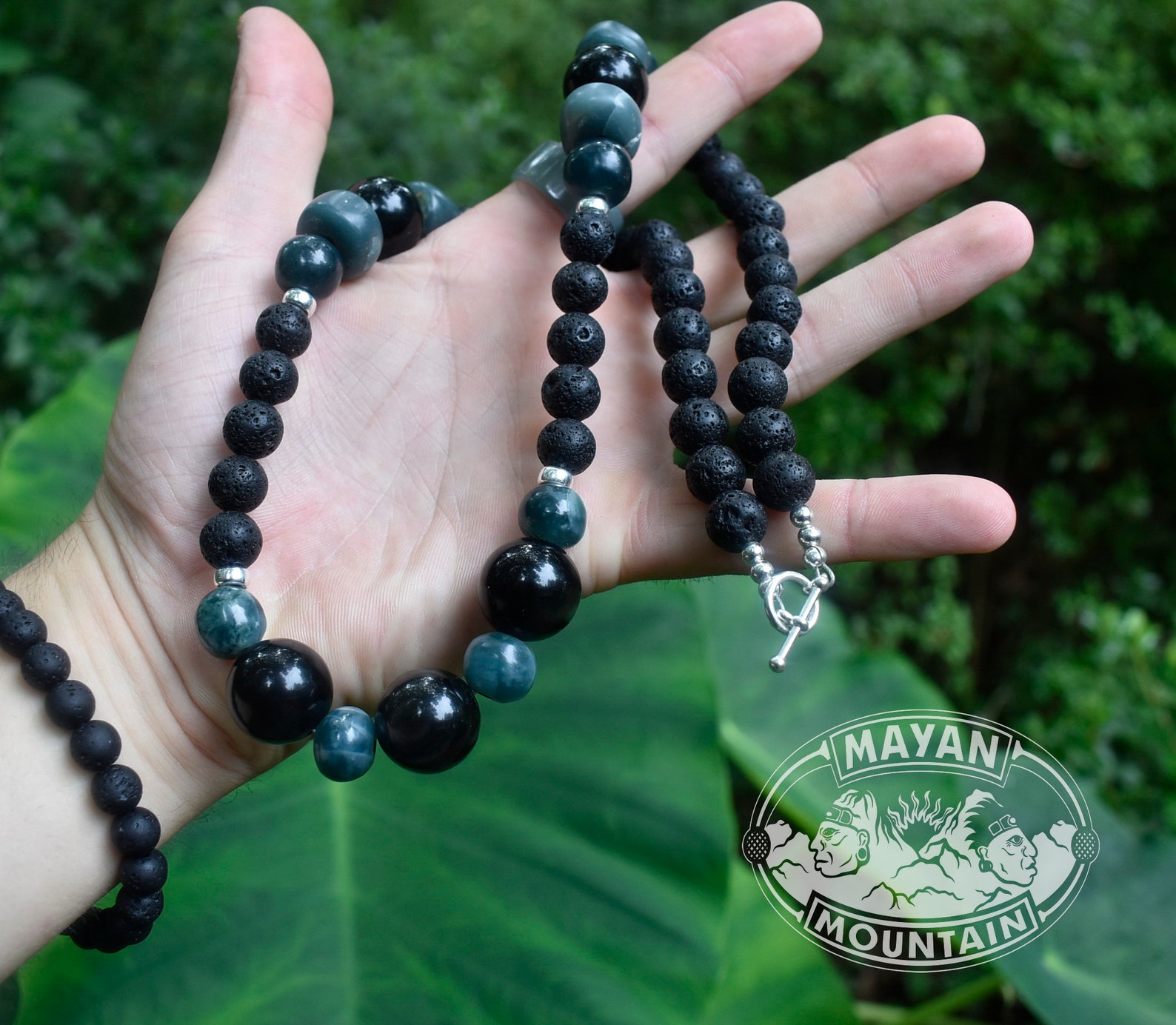 VOLCANIC TRIFECTA // Obsidian, Jade, and Lava Rock // Guatemalan ...