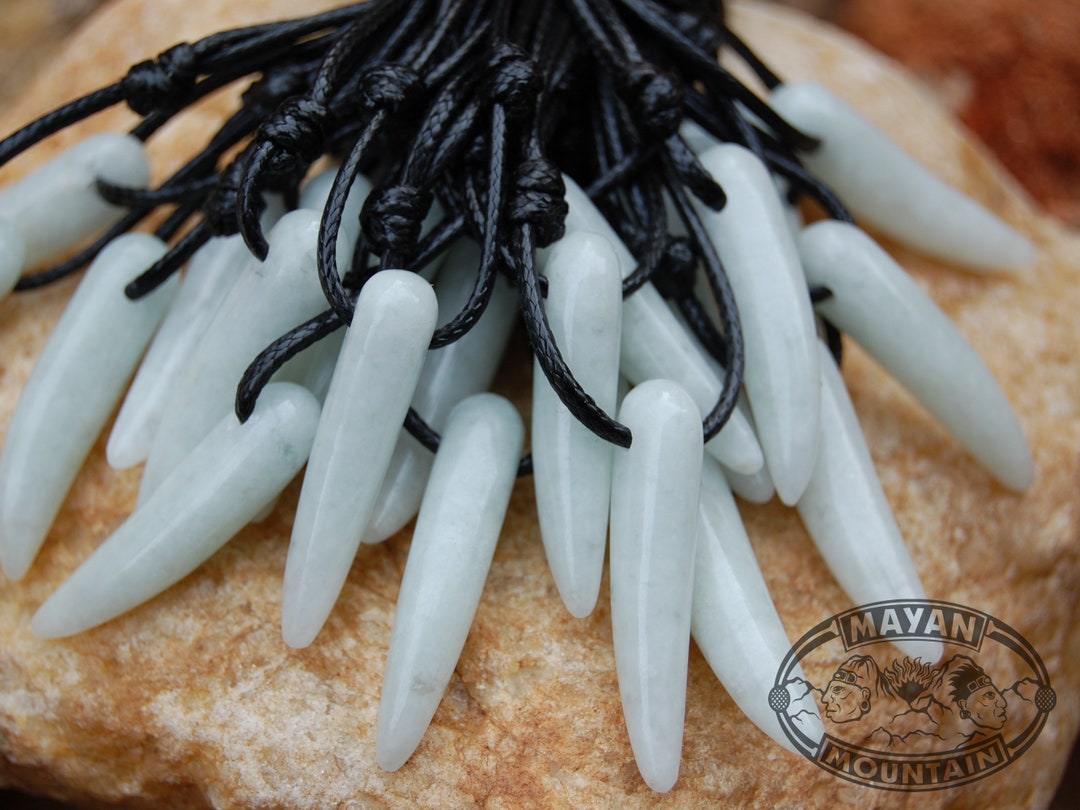 SMALL JADE TOOTH / Guatemalan Jadeite / Guatemala Jade /white Luna ...