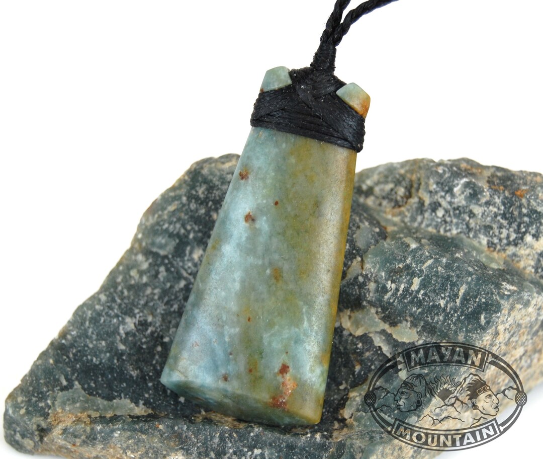 ADZE CELT Toki // Guatemalan Jadeite Jade // Blue With Crazy Red Orange ...