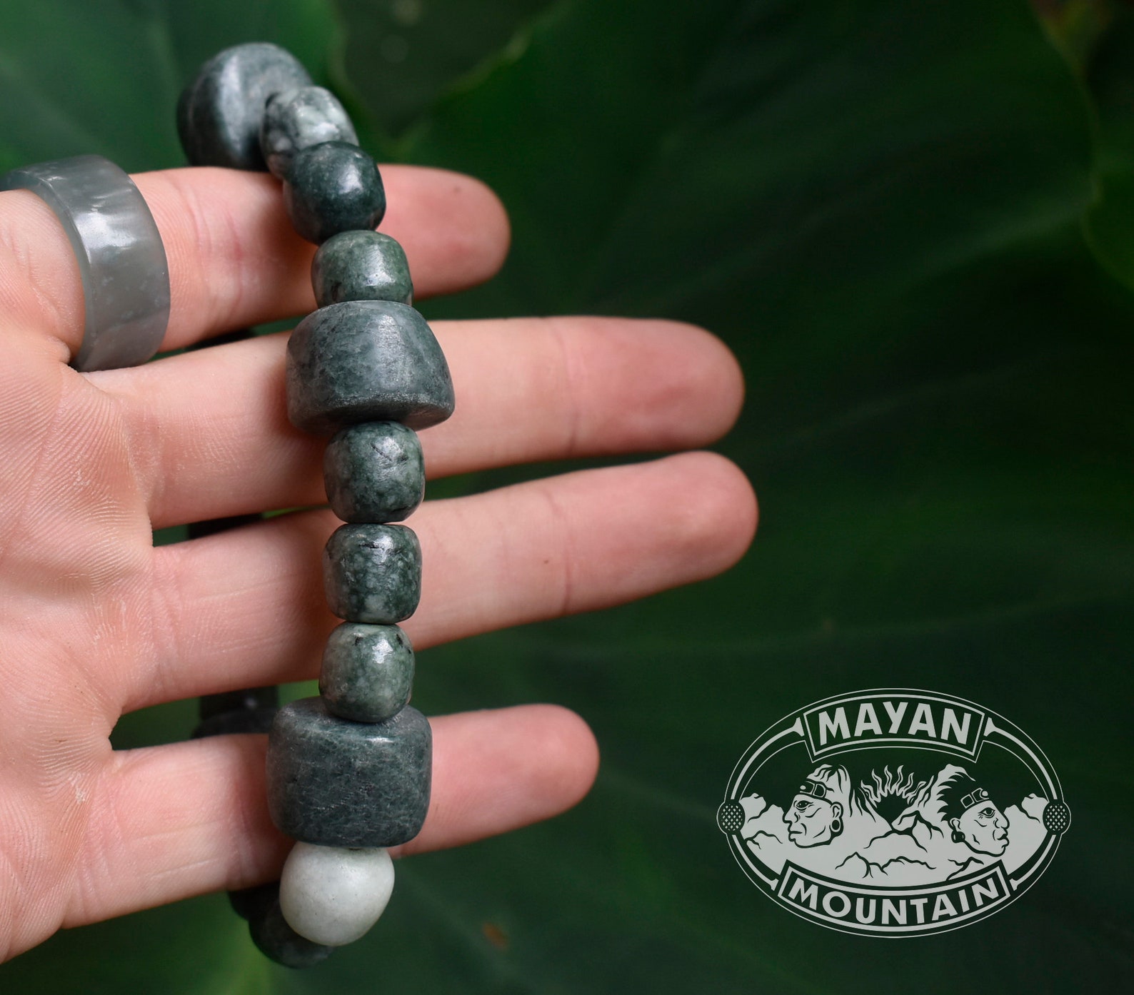 XL ANCIENT LOOKING // Handmade Jadeite Jade Beads // Guatemalan ...