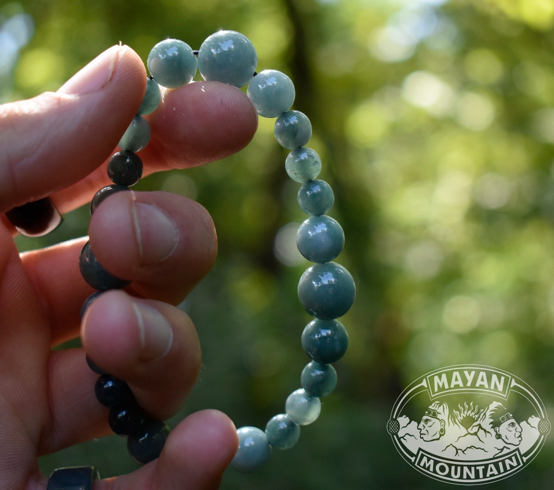 BEAUTIFUL PRINCESA BLUE // Jadeite Jade Fully Beaded // Guatemalan ...