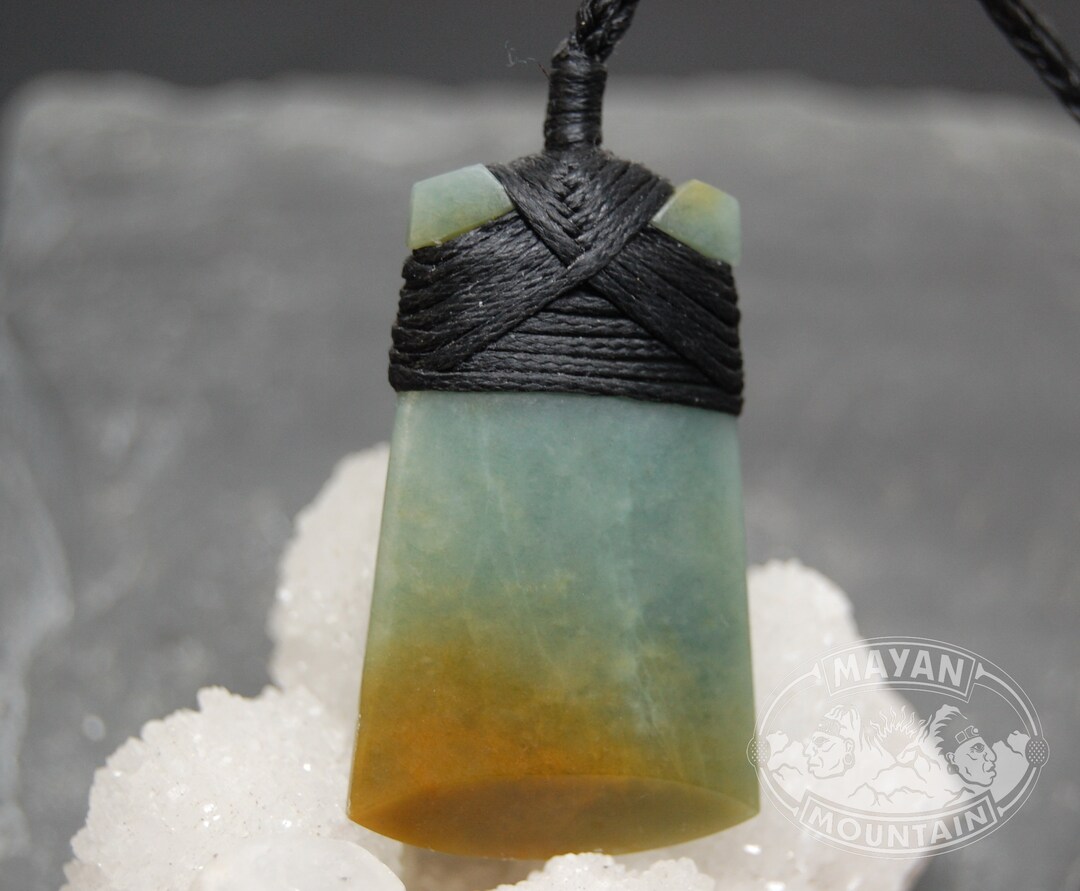 ADZE CELT Toki // Guatemalan Jadeite Jade // Blue and Orange ...