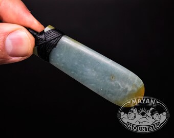 ADZE CELT Toki // Guatemalan Jadeite Jade // Mottled bird's Egg Blue ...