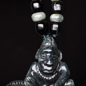 MAYAN SEATED FIGURE // Dark Blue/green Jadeite Jade // Copan Ruinas ...