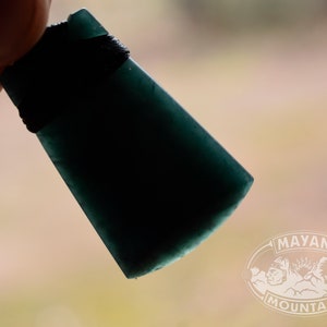 ADZE CELT Toki // Guatemalan Jadeite Jade DEEP Dark Blue // Snowy ...