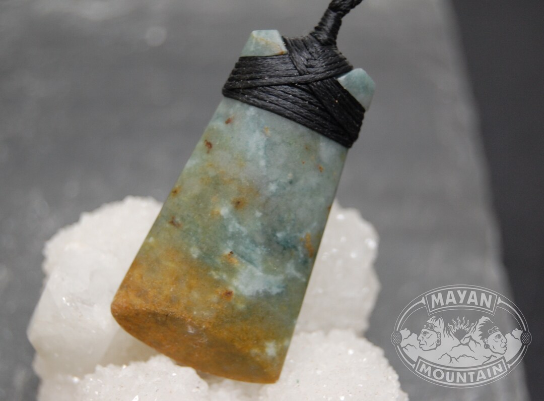 ADZE CELT Toki // Guatemalan Jadeite Jade // Blue With Orange ...
