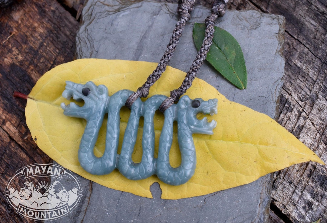 QUETZALCOATL Doubled Headed Feathered SERPENT //light BLUE "princesa ...