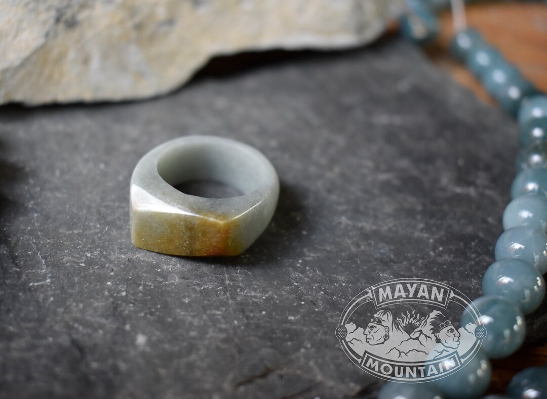 FULL JADE Band // Rare Translucent ORANGE Jadeite Jade // Faceted Jade ...