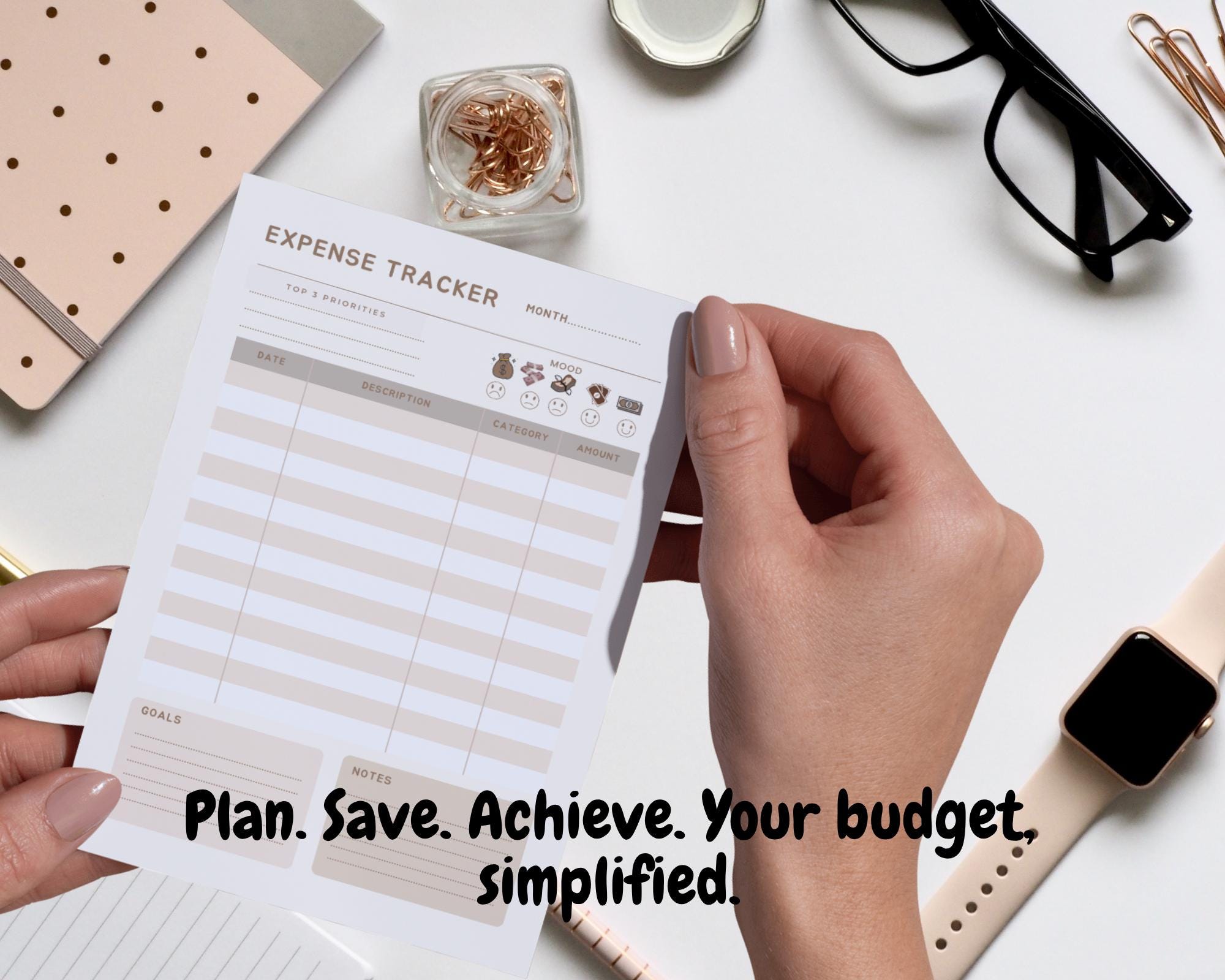 Minimalist Budget Planner Printable | Financial Planner PDF | Monthly ...