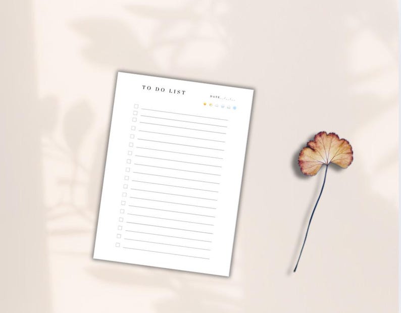 Minimal to Do List Printable, Simple Tasks List Template, A4/a5/letter ...
