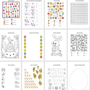 Easter Theme Activity Sheets for Kids - Preschool - Etsy