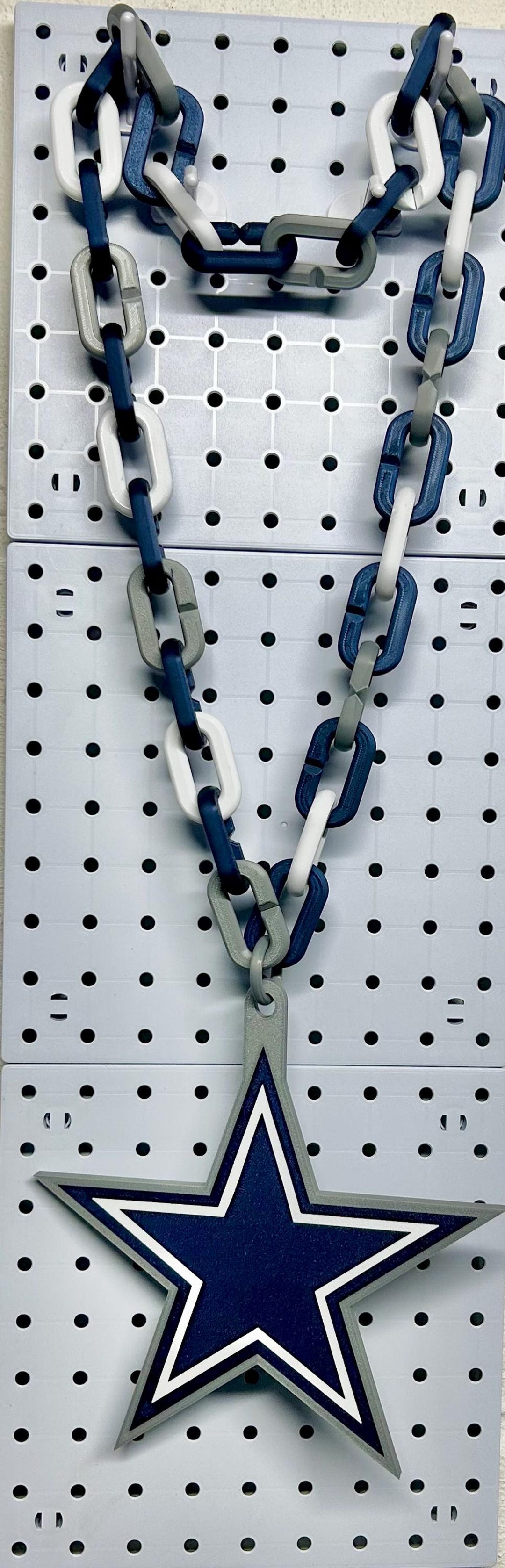 3D Printed Dallas Cowboys Rally Chain With Jumbo Medallion - Etsy