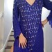 SILK Beaded FRINGE Sequin SHEER Blue Slouchy Dress m - Etsy
