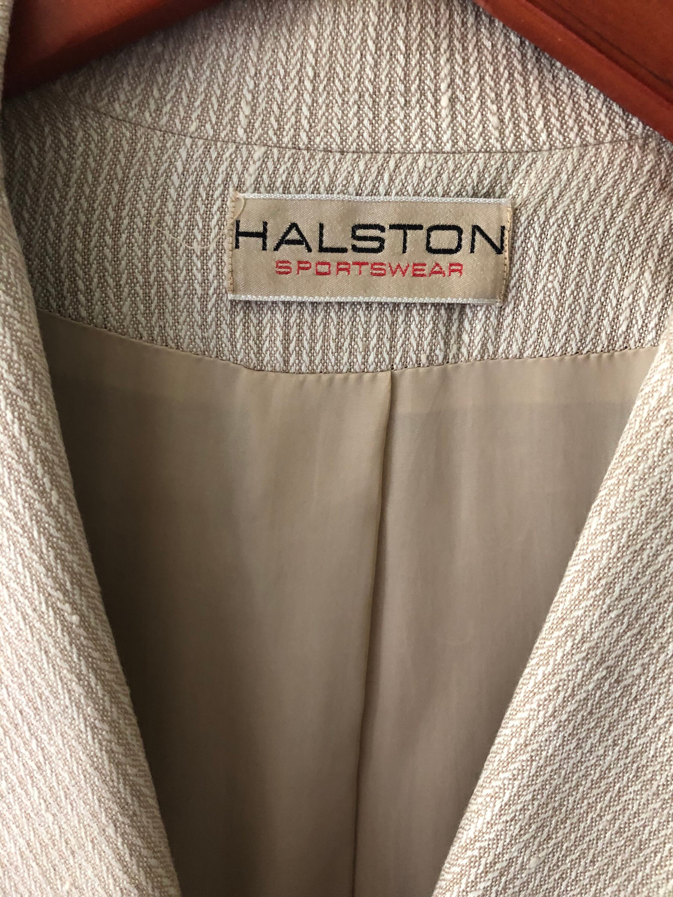 Vintage HALSTON SPORTSWEAR Cream Blazer Jacket - Etsy