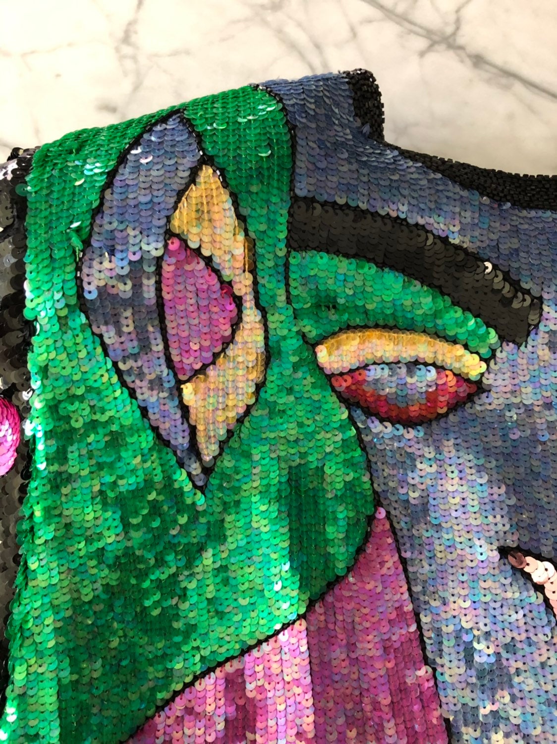 SEQUIN Abstract Judith Ann Creations GLAM 80s Dress L - Etsy