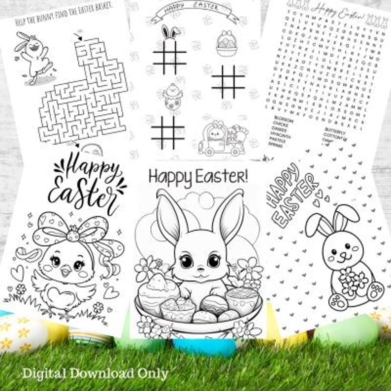 Easter Coloring Pages and Activity Pack, Coloring Pages for Kids ...