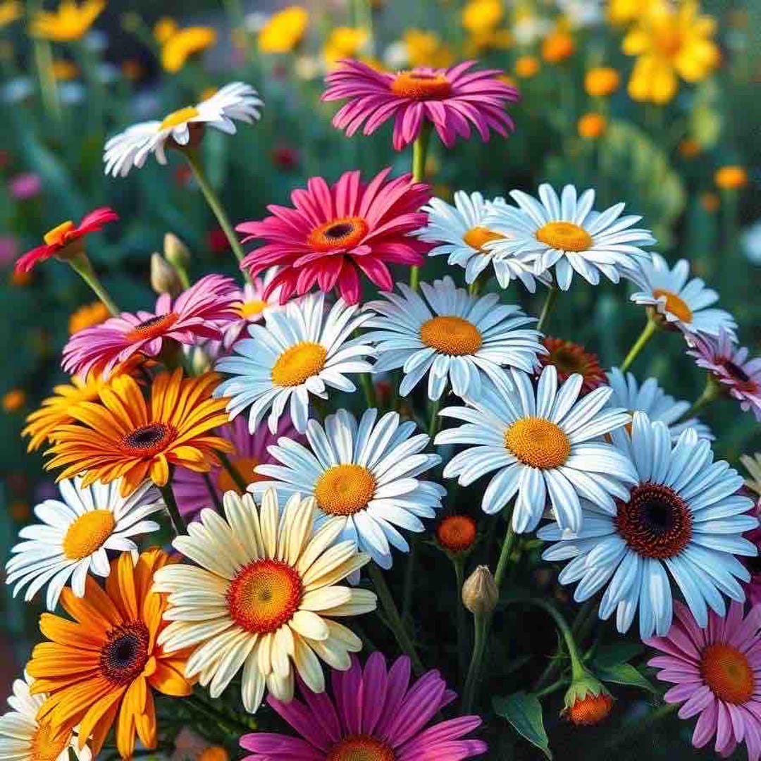 200 Painted Daisy Seeds Mixed Colors Butterflies Pollinator - Etsy